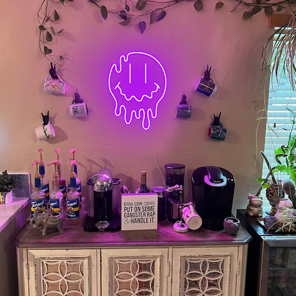 Melting Smiley Face | Home Neon Sign | Neonoen