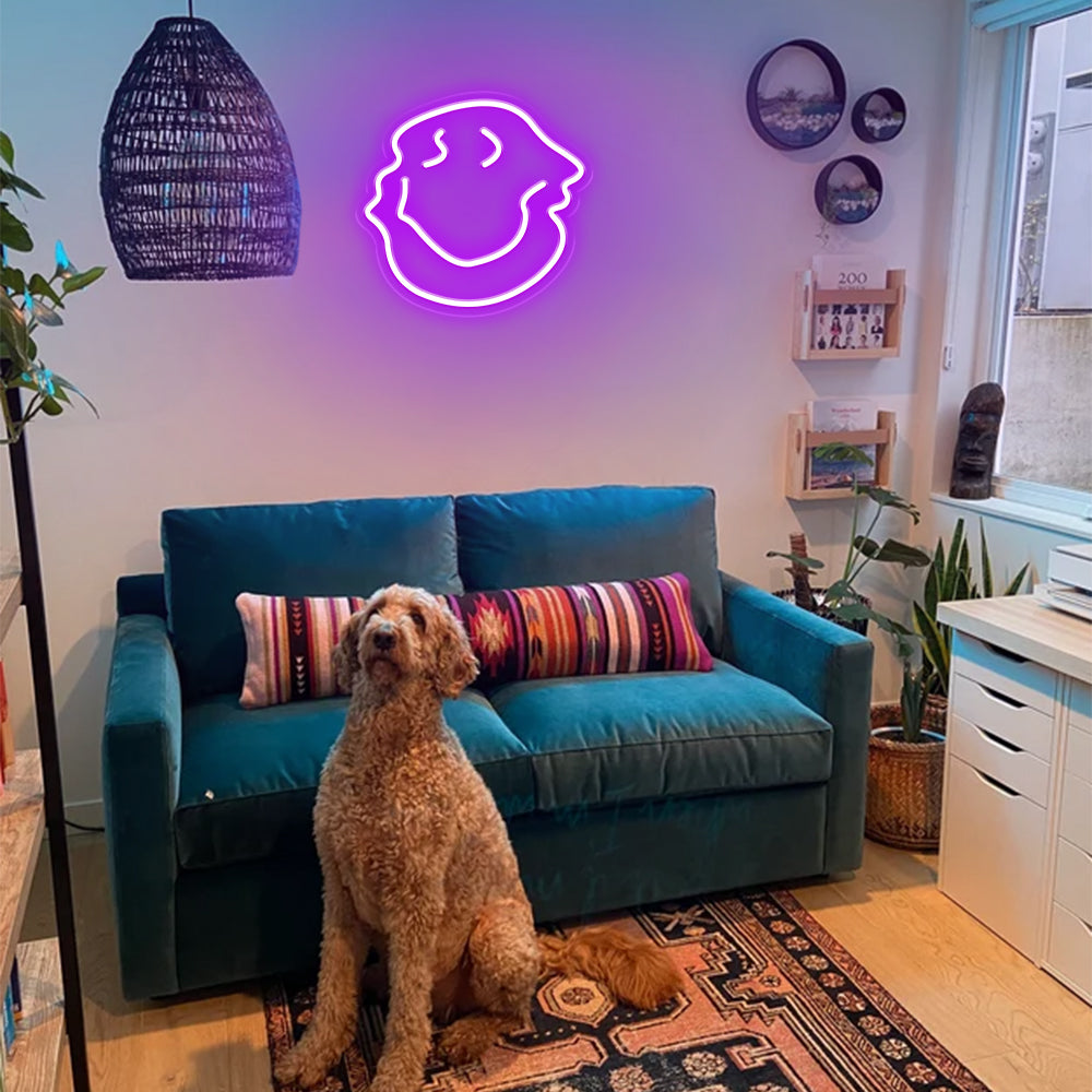 Melting Smiley Face | Home Neon Sign | Neonoen