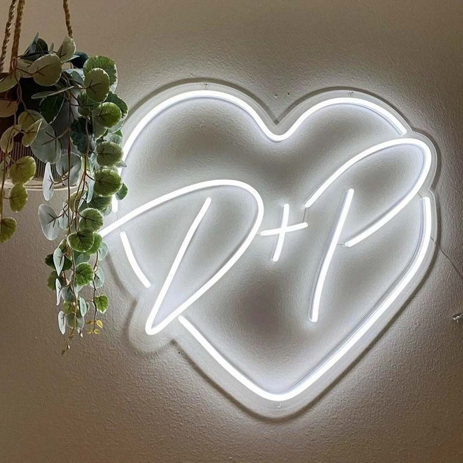 Custom Initials Heart | Wedding Neon Sign | Neonoen